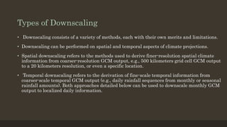 Downscaling of global climate data. | PPTX