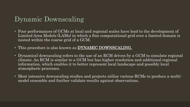 Downscaling Of Global Climate Data Pptx