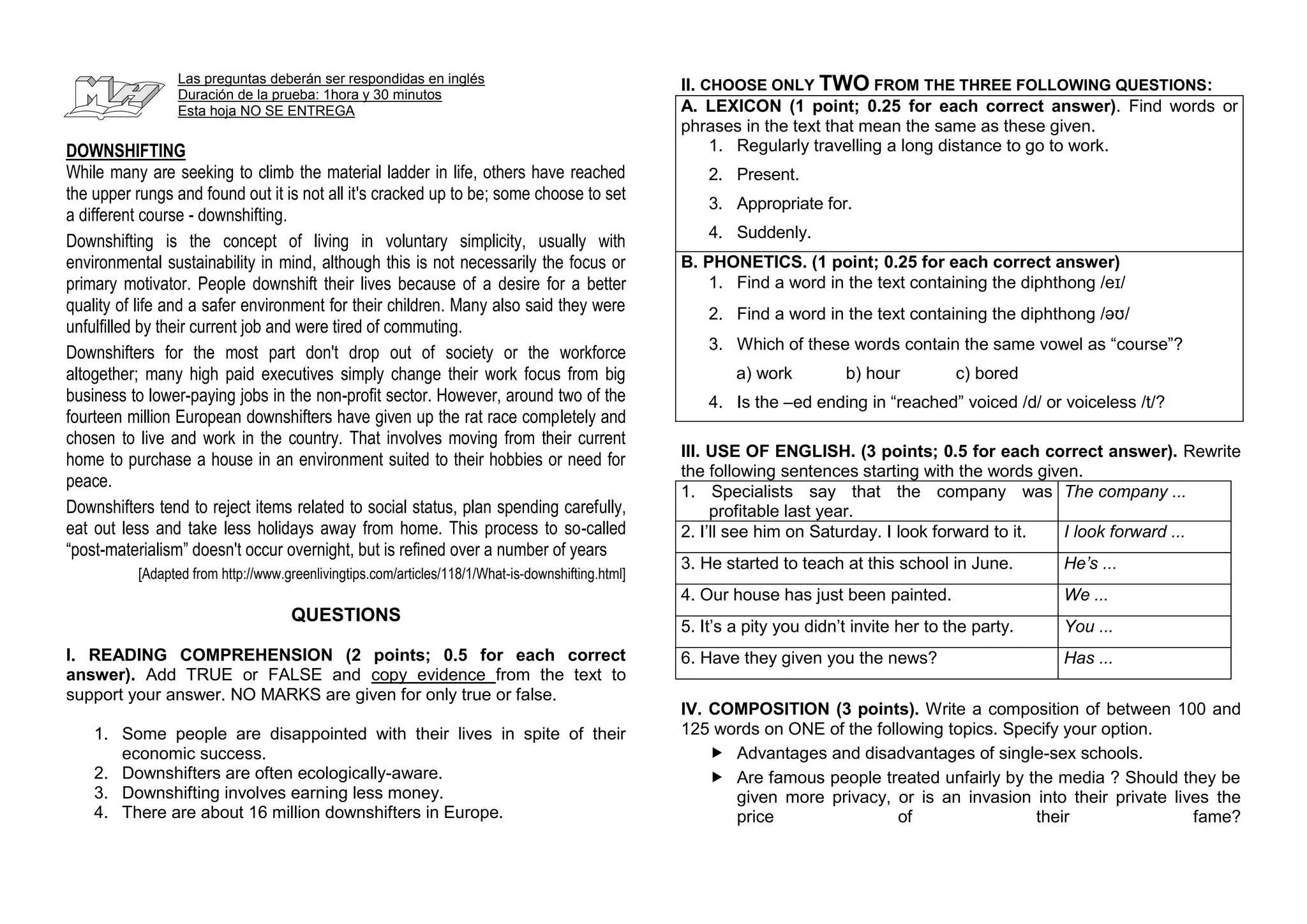 Downshifting | PDF