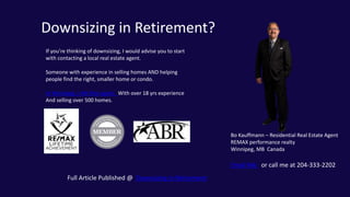 Downsizing in Retirement - Comprehensive Guide for Senior Homeowners | PPTX