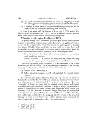 Downstream investments press notes(2009 series) | PDF