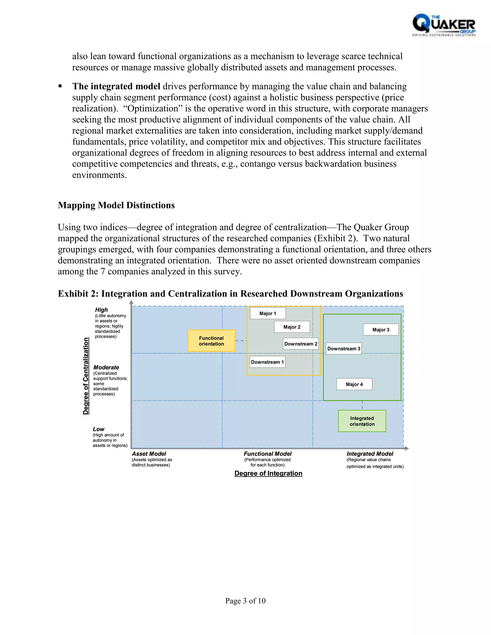 Downstream org structure.refining ind | PDF