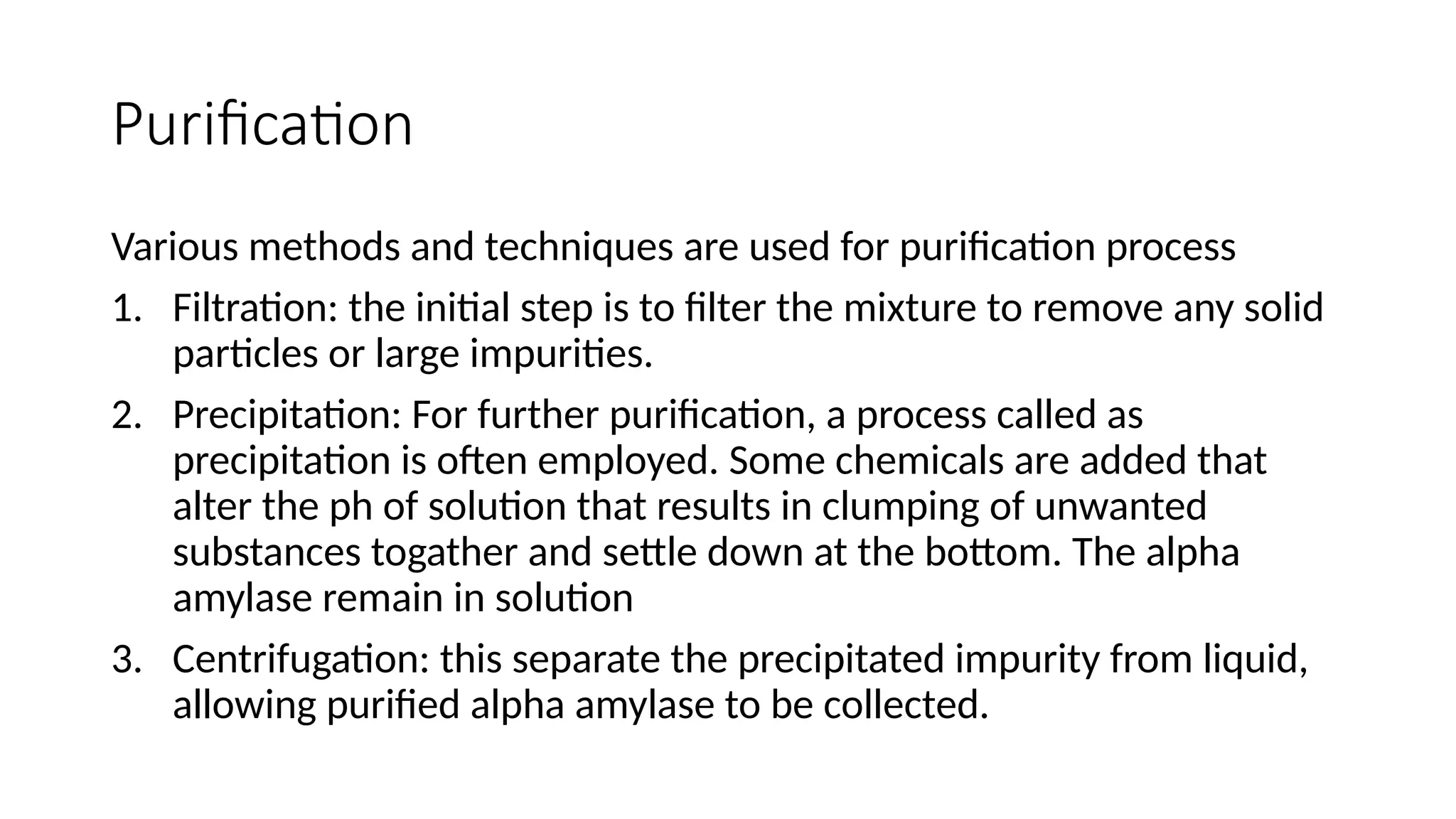 Downstream processing.pptx involving all steps to be used | PPTX