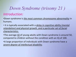 Down syndrom | PPTX