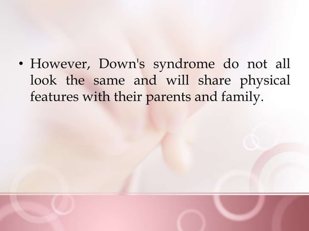 Down syndrome awareness | PPTX