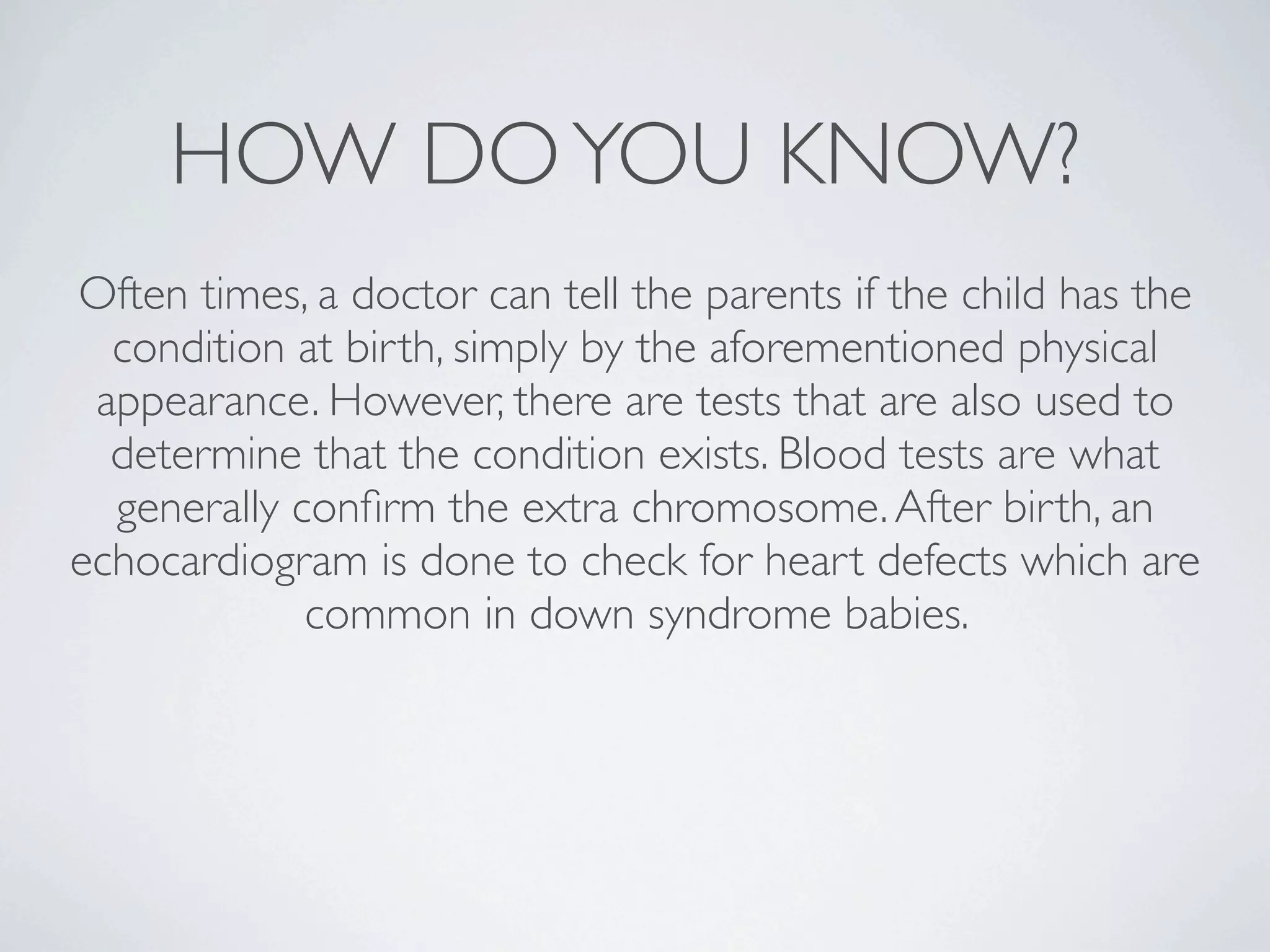 Down syndrome | KEY