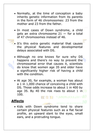 Down syndrome | PDF