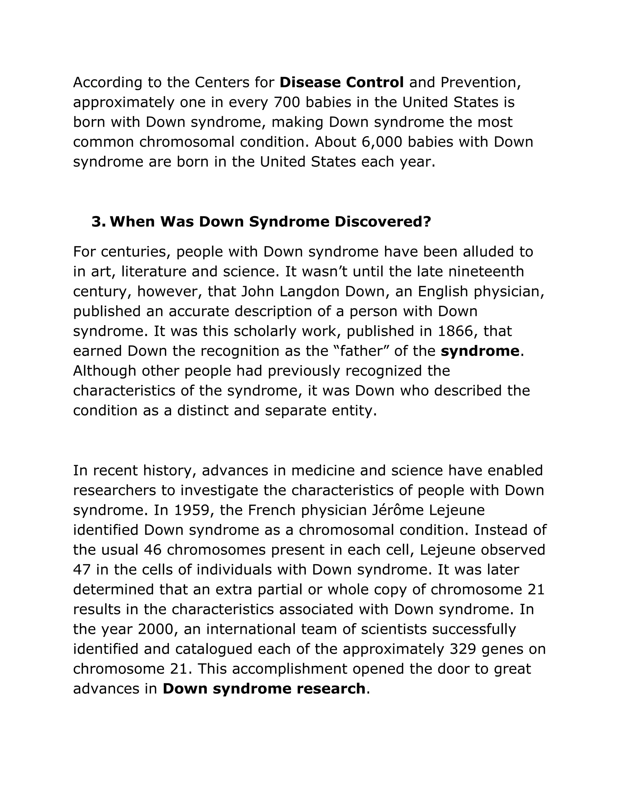 Down syndrome | PDF