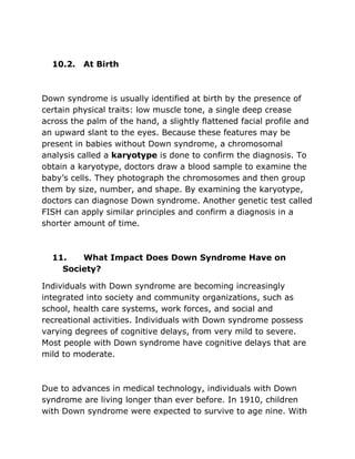 Down syndrome | PDF