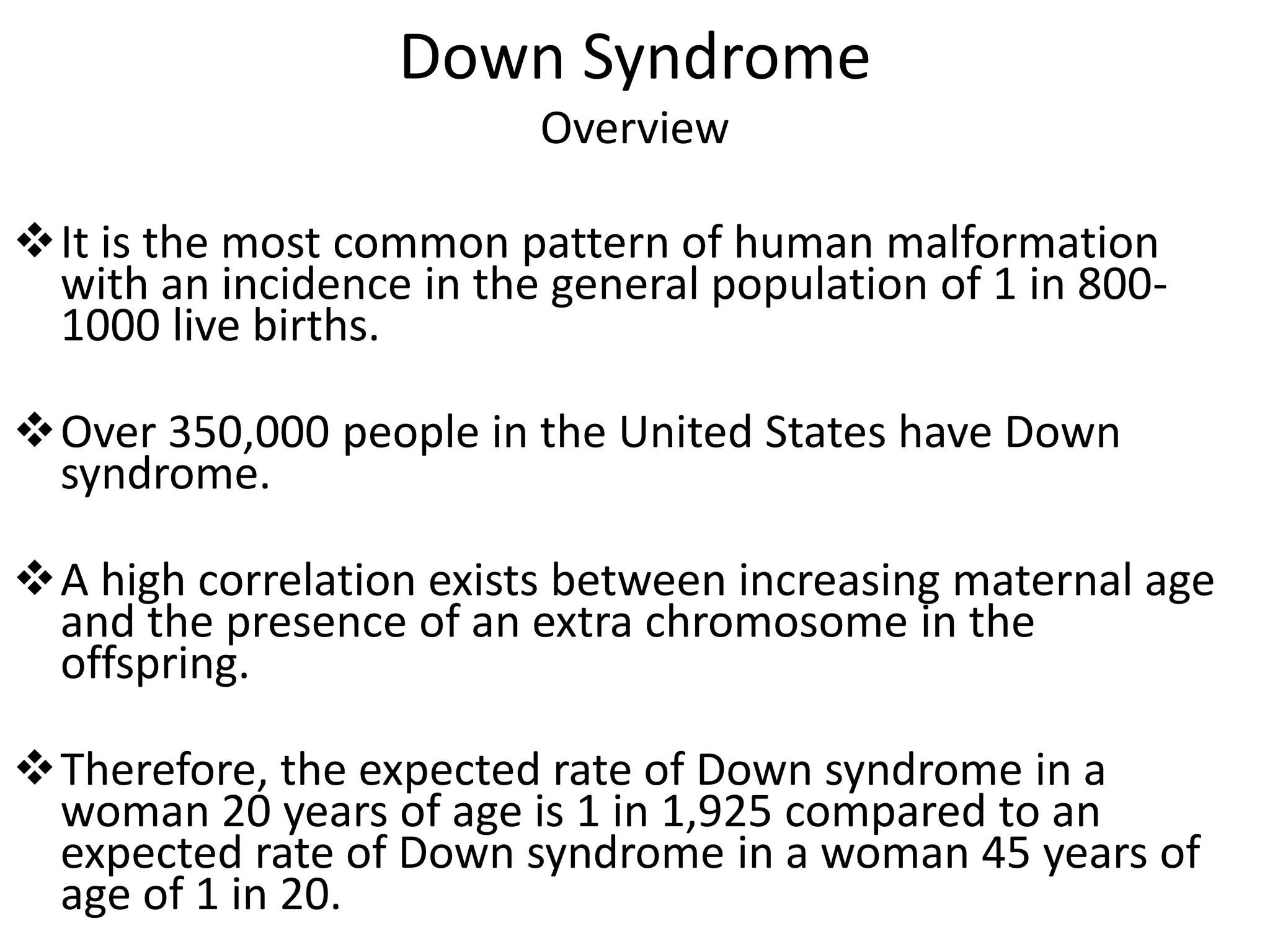 Down syndrome and other chromosomal syndromes | PPTX