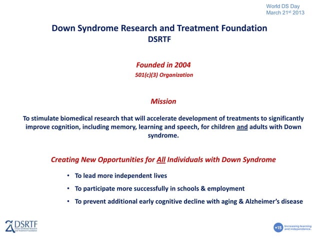 Down Syndrome Cognition Research 101: An Introduction | PPTX | Brain ...