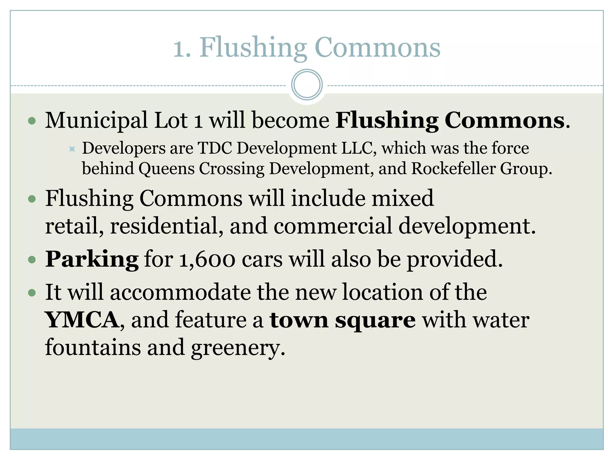 Downtown Flushing Framework | PPTX