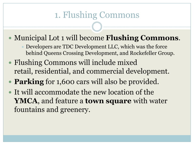 Downtown Flushing Framework | PPT