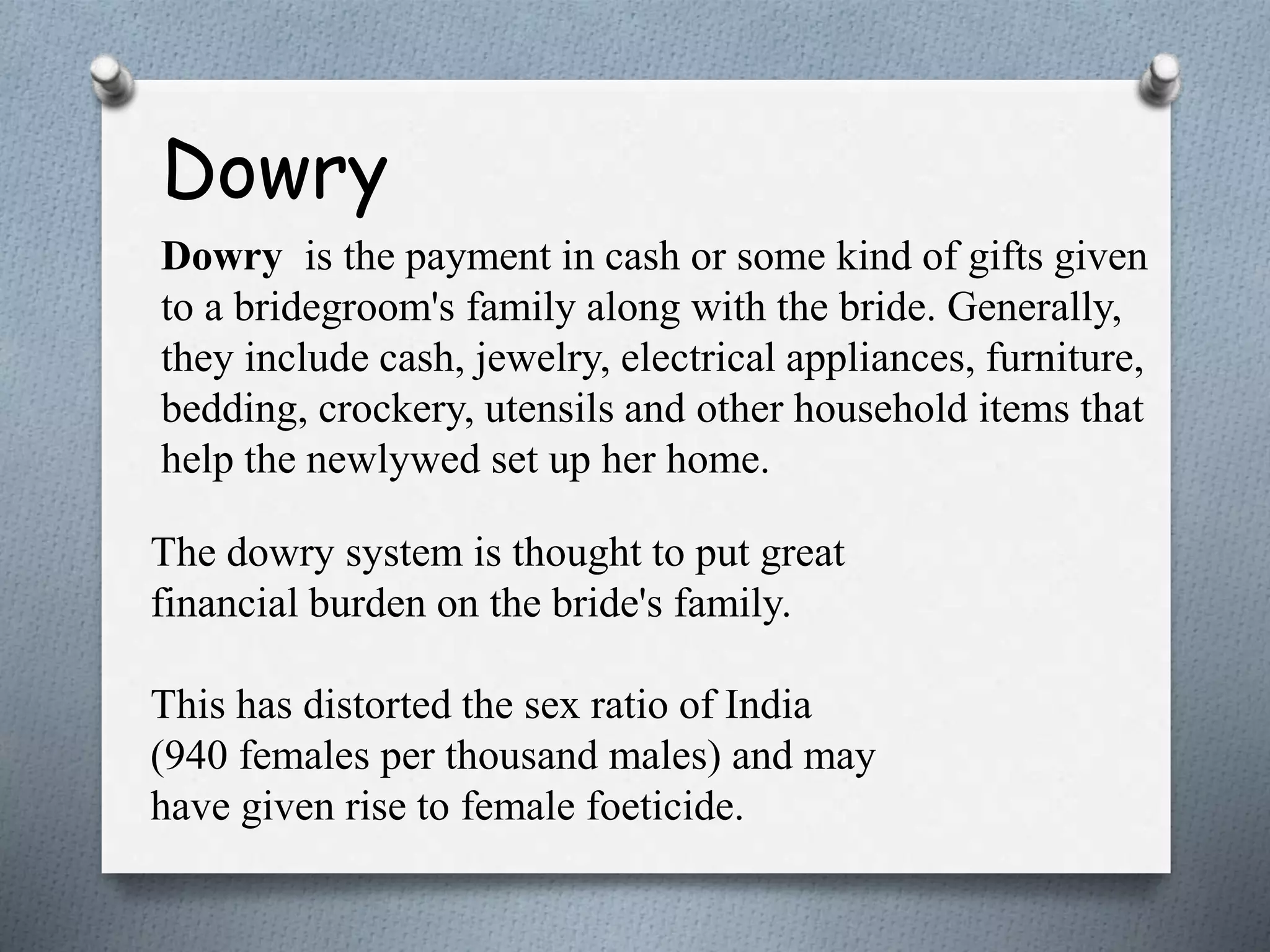 Social Evil - Dowry | PPTX