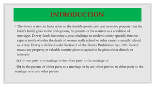 Dowry deaths in detail about the knowledge | PPTX