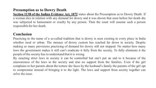DOWRY DEATH UNDER INDIAN PENAL CODE LLB. | PDF