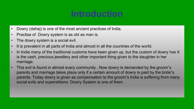 Dowry prohibition Act | PDF