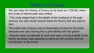 Dowry prohibition Act | PDF