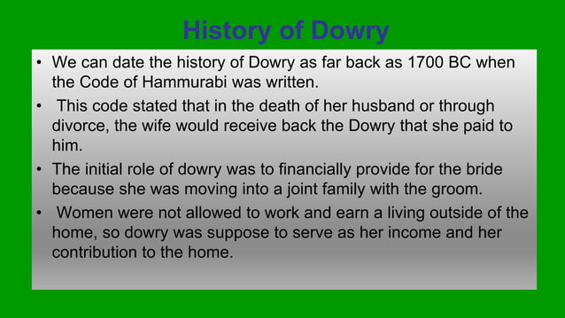 Dowry prohibition Act | PDF
