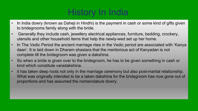 Dowry prohibition Act | PDF