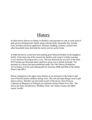 Dowry system | DOCX
