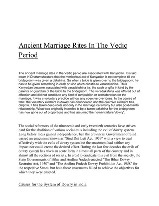 Dowry system | DOCX