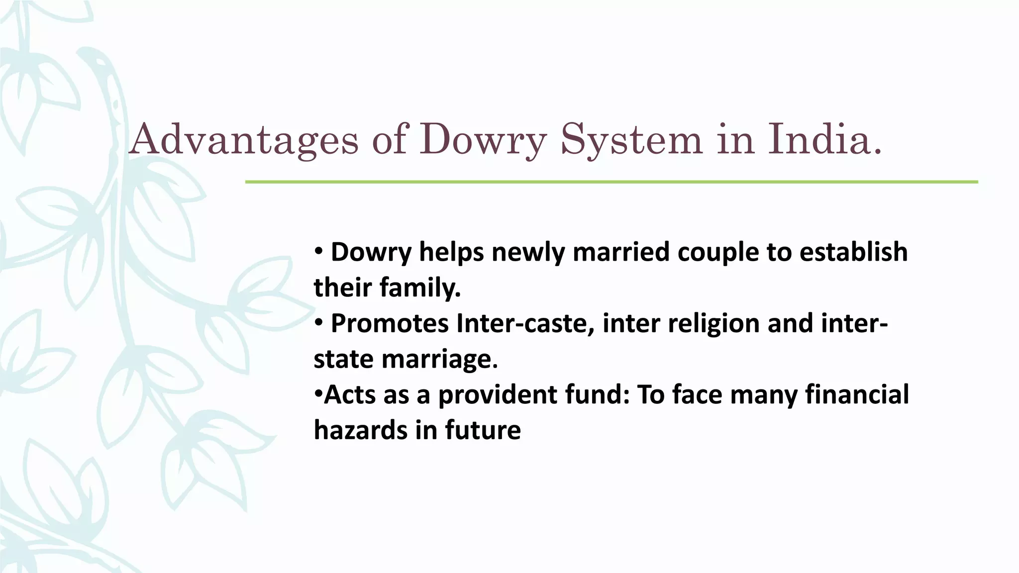 Dowry system | PPTX | Crime & Harmful Acts to Individuals, Society ...