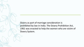 Dowry system | PPTX