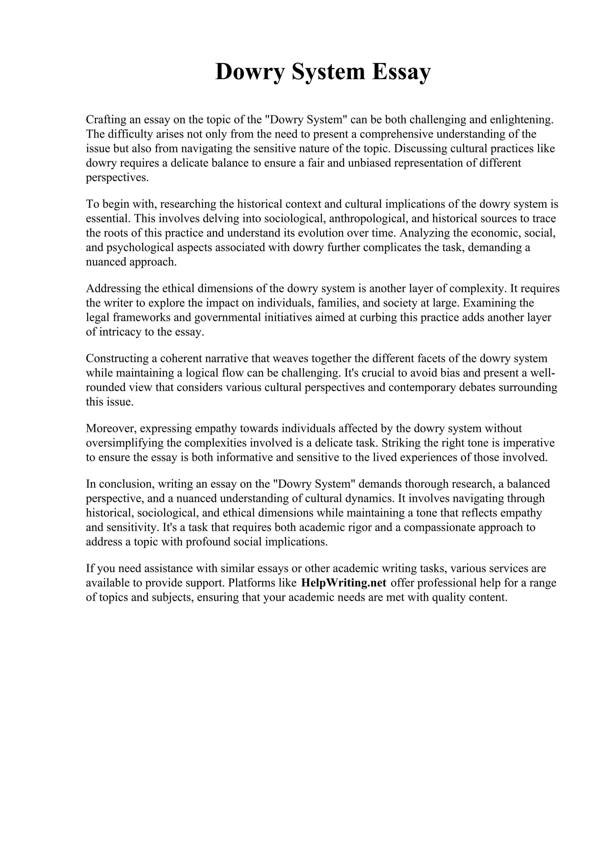 Dowry System Essay.pdf