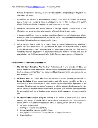 Dowry system in india | PDF