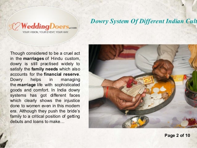 Dowry System Of Different Indian Cultures