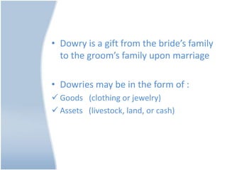 Dowry system | PPTX | Wedding | Personal Celebrations & Life Events
