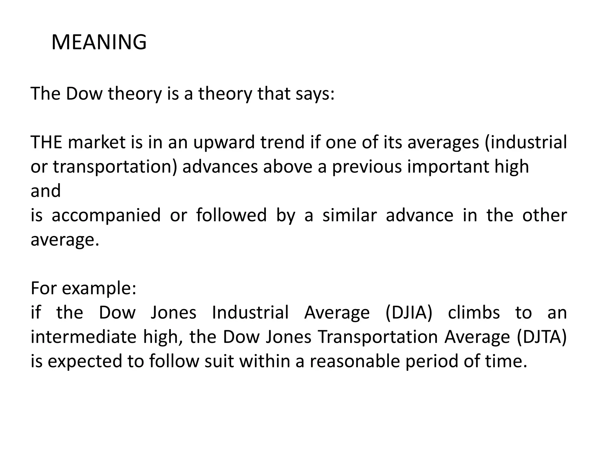 Dow theory by P. Sai Prathyusha (1ST M.COM BUSINESS FINANCE) | PPTX