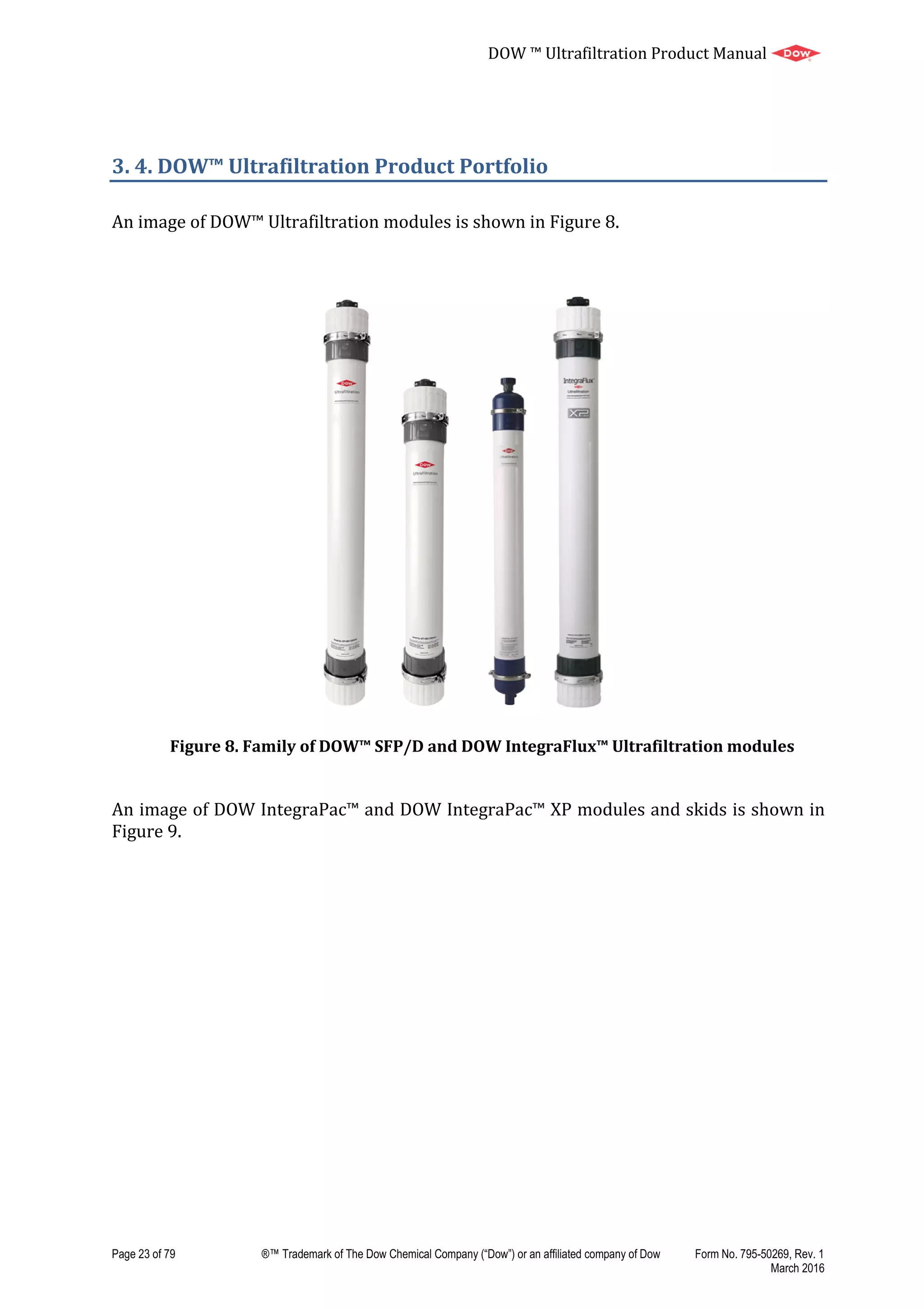 Dow ultrafiltration product manual | PDF