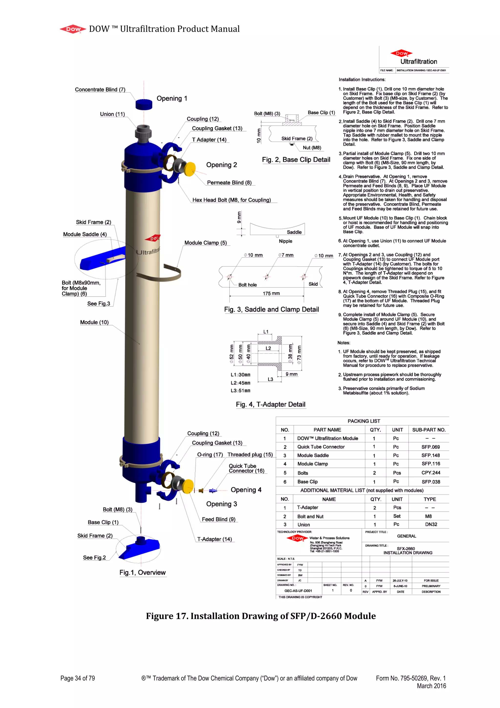 Dow ultrafiltration product manual | PDF