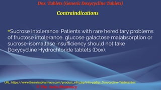 Dox Tablets (Generic Doxycycline Hydrochloride Tablets) | PDF