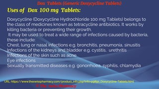 Dox Tablets (Generic Doxycycline Hydrochloride Tablets) | PDF
