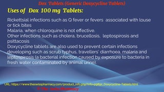 Dox Tablets (Generic Doxycycline Hydrochloride Tablets) | PDF