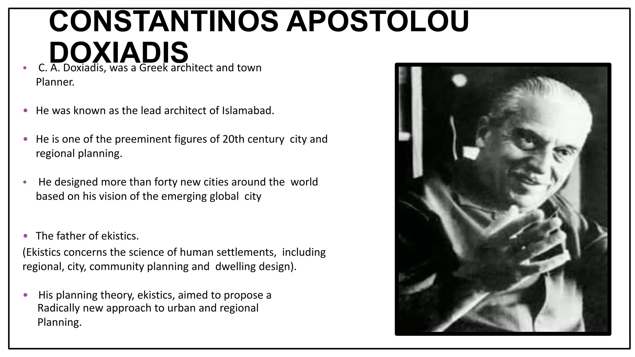 DOXIADIS (HUMAN SETTLEMENT AND PLANING) | PPTX