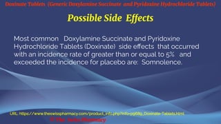 Doxinate Tablets (Generic Doxylamine Succinate and Pyridoxine ...