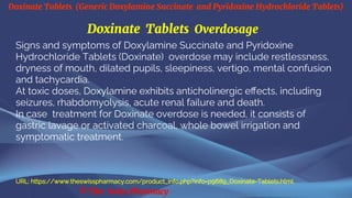 Doxinate Tablets (Generic Doxylamine Succinate and Pyridoxine ...