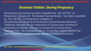 Doxinate Tablets (Generic Doxylamine Succinate and Pyridoxine ...