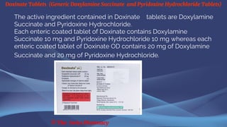 Doxinate Tablets (Generic Doxylamine Succinate and Pyridoxine ...