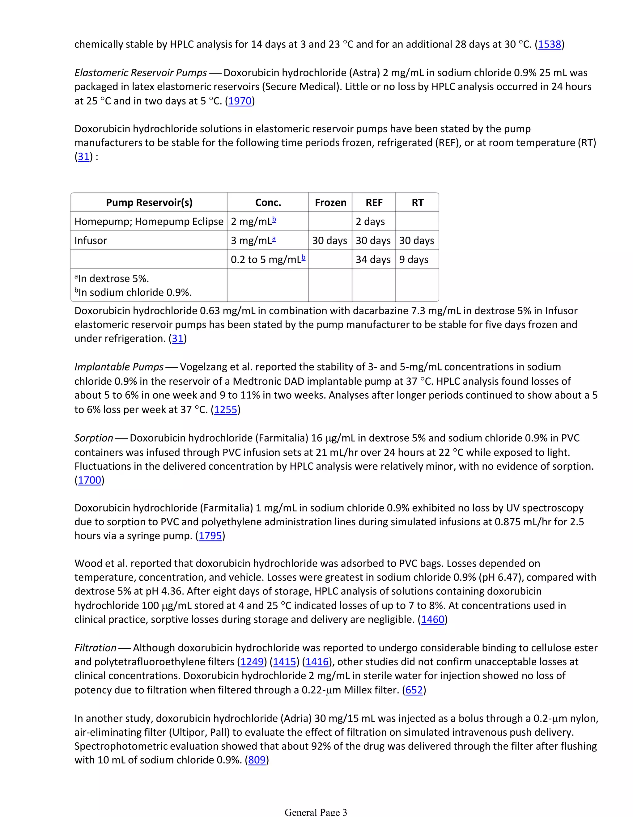 Injectable Drug : Compatibility Information of Doxorubicin HCl | PDF