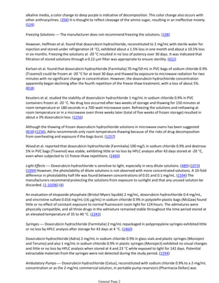 Injectable Drug : Compatibility Information of Doxorubicin HCl | PDF