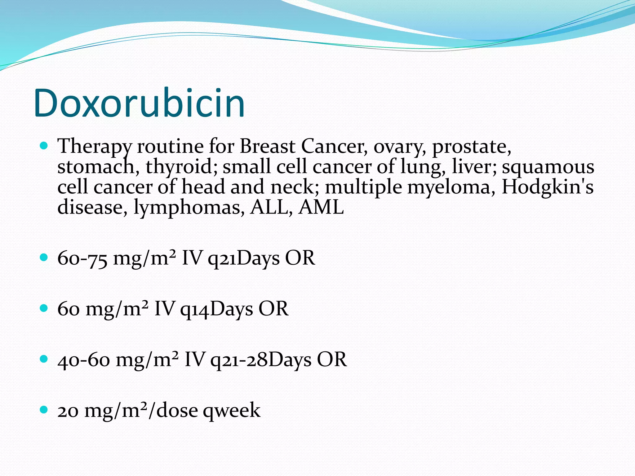 Doxorubicin final project in Pharmaceutics 2015 | PPTX