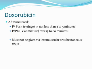 Doxorubicin final project in Pharmaceutics 2015 | PPTX