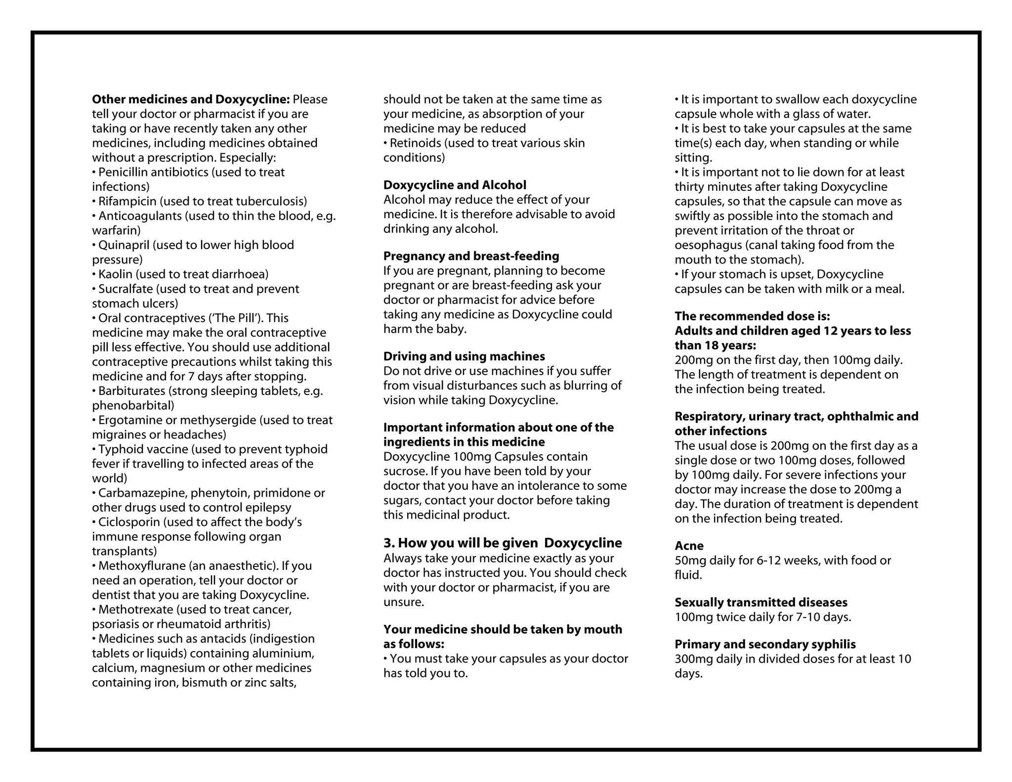 Doxycycline 100mg capsules pil, taj pharmaceuticals. | PDF