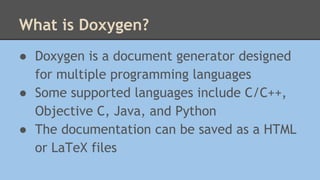Doxygen | PPT