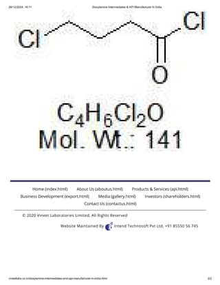 Doxylamine Intermediates & API manufacturer in India.pdf